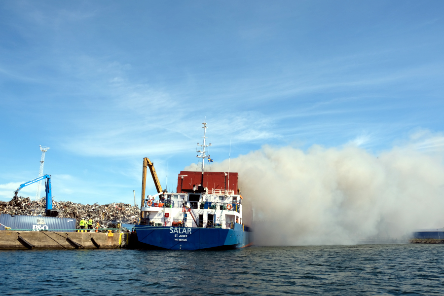 Landskrona Direkt | Brand i fartyg i Landskrona hamn