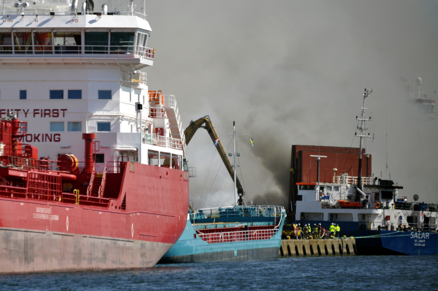 Landskrona Direkt | Brand i fartyg i Landskrona hamn